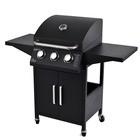 China Stainless Steel 30 000 BTU Patio Garden Barbecue Grill 304 SS Warming Grid Side Shelves for sale