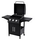 China Stainless Steel 30 000 BTU Patio Garden Barbecue Grill 304 SS Warming Grid Side Shelves for sale
