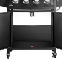 China 59.5*12cm Warming Area 4 Burner Propane Gas Grill with Side Burner and Cabinet Style for sale