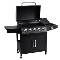 China 5 Burner Smokeless Propane Gas Outdoor Camping Bbq Cooking Oven Grill with Rotisserie for sale