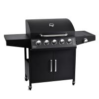 China 5 Burner Smokeless Propane Gas Outdoor Camping Bbq Cooking Oven Grill with Rotisserie for sale