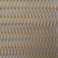 China Architectural Round Wire Spiral Link Mesh , Decorative Woven Mesh For Stairway Railing for sale