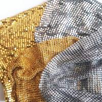 China Chainmail Mesh Metallic Mesh Fabric , Polished Metallic Woven Fabric for sale