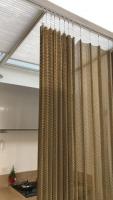 China Anodized Oxidation Woven Metal Wire Mesh Drapery With Rails / Other Accessories for sale