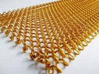 China Anodized Oxidation Woven Metal Wire Mesh Drapery With Rails / Other Accessories for sale