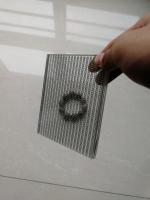 China Crystal Clear Metal Laminated Glass Fabric Customized Size for sale