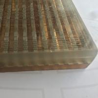 China Durable Transparent Copper Mesh Laminated Glass For Security Constructions for sale