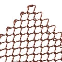 China Incombustible Robust Woven Wire Curtain , Coil Mesh Drapery Free Sample for sale