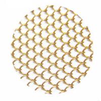 China Flexible Anodized Oxidation Metal Coil Drapery Incombustible Woven Wire Curtain for sale