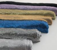 China Decoration Metal Sequin Fabric 200gsm With Moderate Flexibility for sale