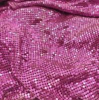China Round Shape Shining Car Leather Fabric 200gsm Chainmail Pattern Fabric for sale