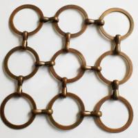 China Anodized Surface Gold Metal Ring Mesh / 316 Stainless Steel Wire Ring Mesh for sale