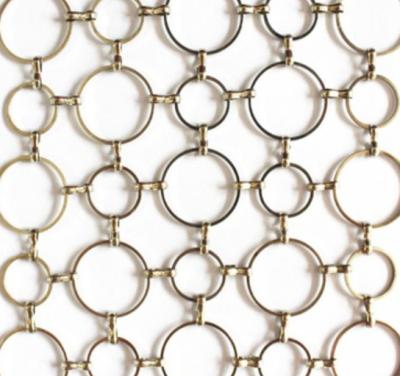 China Electroplated Metal Ring Mesh Rust Resistant 2mm Wire Diameter For Track Fix for sale