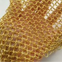 China Durable Electroplating Metal Ring Mesh / Interwoven Mesh 1-3mm Diameter for sale
