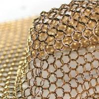 China Polished Electroplated Metal Ring Mesh For Decorative Application for sale