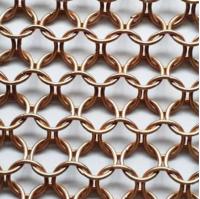 China Electroplating Stainless Steel Ring Mesh Polished For Architectural Decoration for sale