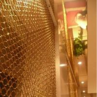 China Polished Electroplated Metal Ring Mesh For Decorative Application for sale