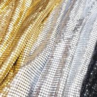 China 200gsm Woven Metal Fabric , Round Metallic Sequin Fabric With Shimmer for sale