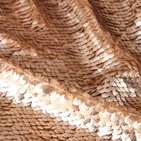 China JDW 200GSM Shiny Shimmer Metal Sequin Fabric 0.5mm Thickness for sale