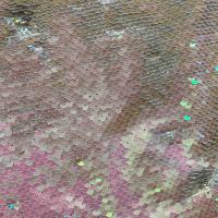 China JDW 200GSM Shiny Shimmer Metal Sequin Fabric 0.5mm Thickness for sale