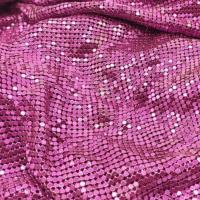 China 200gsm Woven Metal Fabric , Round Metallic Sequin Fabric With Shimmer for sale