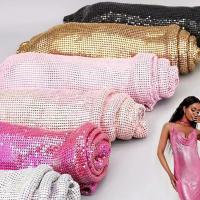 China Sparkling Shiny 2-7mm Metal Sequin Mesh Fabric Round For Decoration for sale