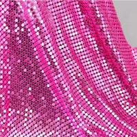 China Sparkling Shiny 2-7mm Metal Sequin Mesh Fabric Round For Decoration for sale
