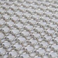 China Corrosion Resistant Metal Ring Mesh Electroplated Surface For Architectural Design for sale