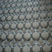 China Gold Decorative Metal Ring Mesh With Electroplated / Polished Surface Finish OEM ODM for sale