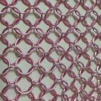 China Gold Decorative Metal Ring Mesh With Electroplated / Polished Surface Finish OEM ODM for sale