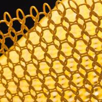 China Gold Decorative Metal Ring Mesh With Electroplated / Polished Surface Finish OEM ODM for sale