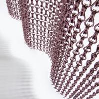 China Silver Aluminium Chain Curtain Semi Private Aluminium Link Ceiling for sale