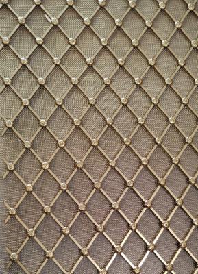 China High Transparency Double Architecture Metal Mesh For Cabinets Coated By PVD for sale