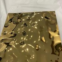 China 201 304 316 Water Ripple Steel Sheet Mirror Polished Champagne Gold Color Decorative for sale