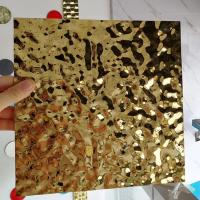 China 201 304 316 Water Ripple Steel Sheet Mirror Polished Champagne Gold Color Decorative for sale