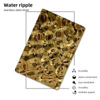 China 201 304 316 Water Ripple Steel Sheet Mirror Polished Champagne Gold Color Decorative for sale