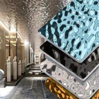 China Polished Embossed Water Wave Stainless Steel Panel Perfect Decorative Solution for sale