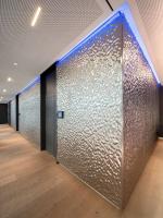 China Customized Brass Panel Color 201 304 316 Stainless Steel Water Ripple Sheet Ceiling Wall Decorative for sale