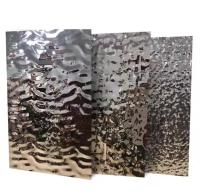 China Customized Made Water Ripple 201 Stainless Steel Sheet For Lobby Wall Panel And Low Maintenance for sale