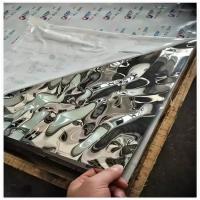 China Customized Made Water Ripple 201 Stainless Steel Sheet For Lobby Wall Panel And Low Maintenance for sale