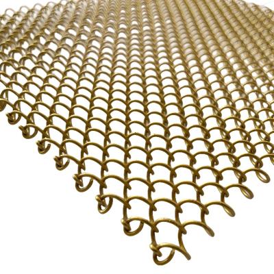 China Customized Decorative Wire Mesh Aluminum Coil Curtain Metal Chain Drapery Fabric For Bars Screen for sale