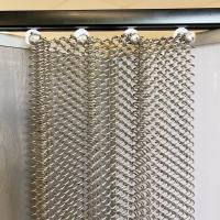 China Customized Length Ceiling Curtain With Woven Mesh Pattern And 7x7 Rope Construct Support Frame Design for sale