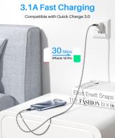 China Fast Charging USB C 10Gbps Cable 0.5ft 3ft 6ft 10ft High Speed Data Transfer Cable For Phones Webcams Game for sale