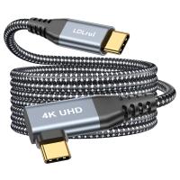 China High Speed USB C 20Gbps Cable 100W USB C Right Angle Cable Black 4K HDR Video Output for sale