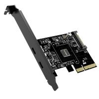 China 2 Port PCIe USB Expansion Card 10Gbps USB 3.2 Gen 2 PCIe Card For Desktop PC SSD Enclosures for sale