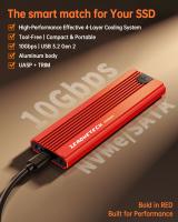 China Aluminum Alloy M.2 SSD Enclosure 10Gbps External SSD Enclosure With Tool Free Installation for sale