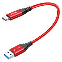 China SuperSpeed USB C 10Gbps Cable Nylon Braided Fast Charge Cable Red For Smartphones, HD Webcams for sale