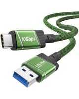 China 3Ft USB 3.2 Data Cable Green 30W Fast Charging Cable With High Speed Data Transfer for sale