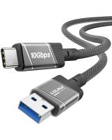 China Grey 10Gbps USB C Cable USB 3.2 Gen 2 High Speed Data Cable 3Ft For Laptops Phones Portable SSDs USB Hubs for sale