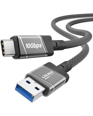 China Grey 10Gbps USB C Cable USB 3.2 Gen 2 High Speed Data Cable 3Ft For Laptops Phones Portable SSDs USB Hubs for sale